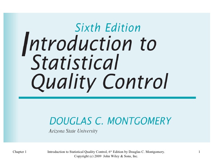 Introduction to Statistical Quality Control, 5th edition